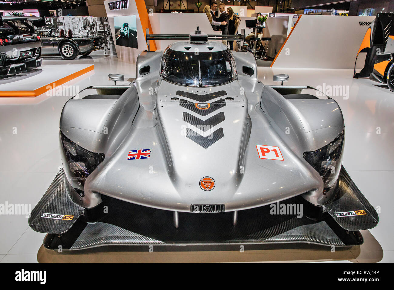 Ginetta G60-LT LMP1 was presented during the 2019 Geneva International ...