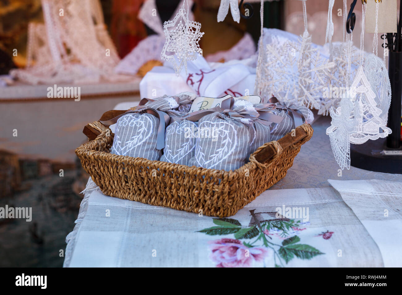 Lace on Burano Island, Italy Stock Photo - Alamy