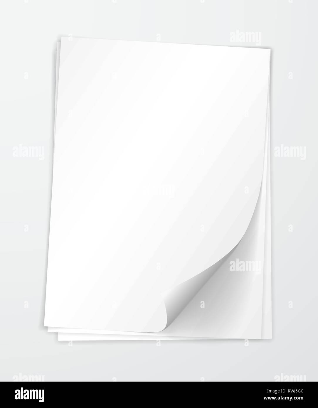 A4 paper with shadow design template, vector Stock Vector Image & Art ...