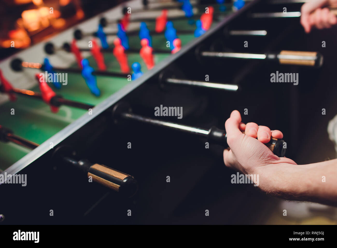 People Playing Enjoying Foosball Table Soccer Game Recreation Leisure ...