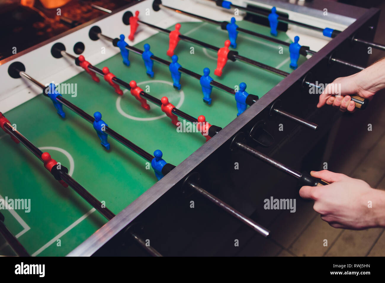 People Playing Enjoying Foosball Table Soccer Game Recreation Leisure ...