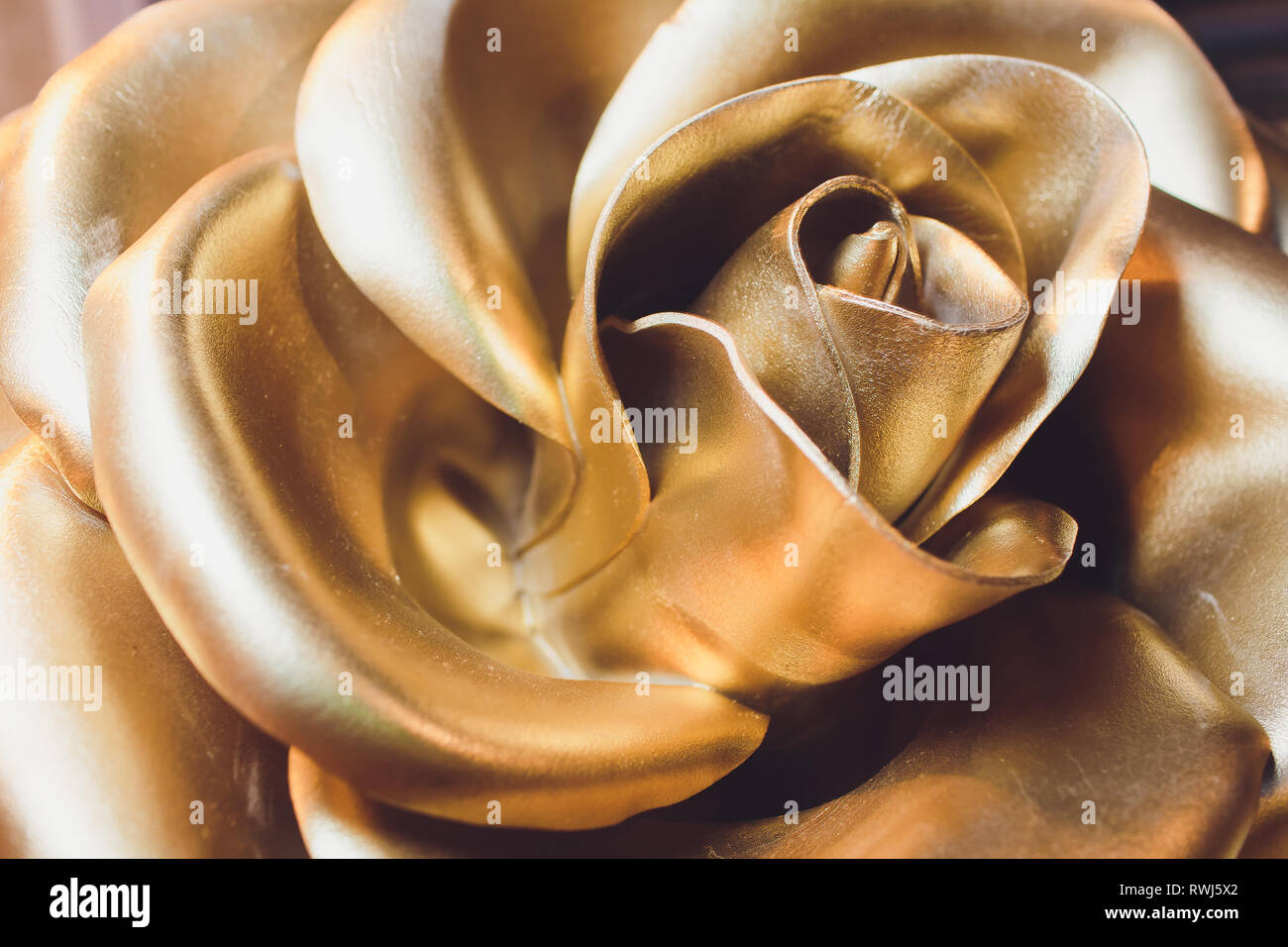 Amazing gold rose isolated. Golden Rose is a gold ornament, which popes ...