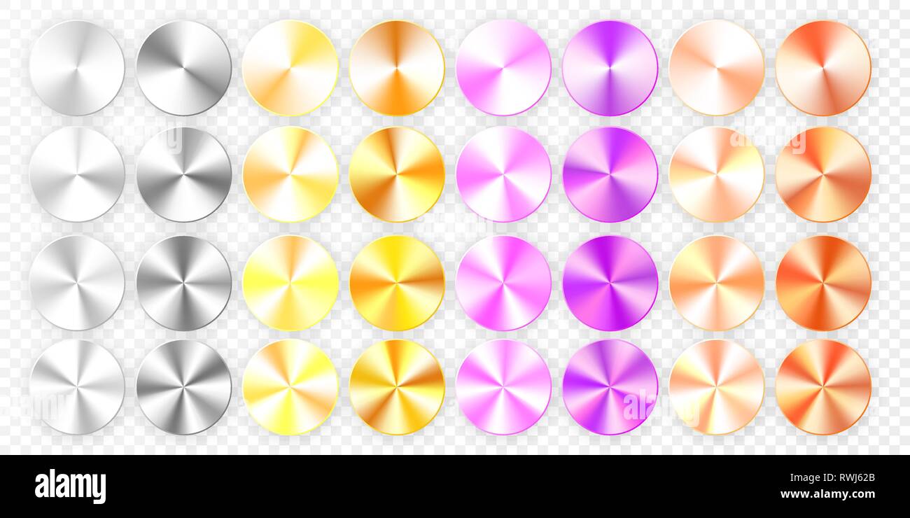 Set of Conic gradients on a transparent background. Vector illustration ...