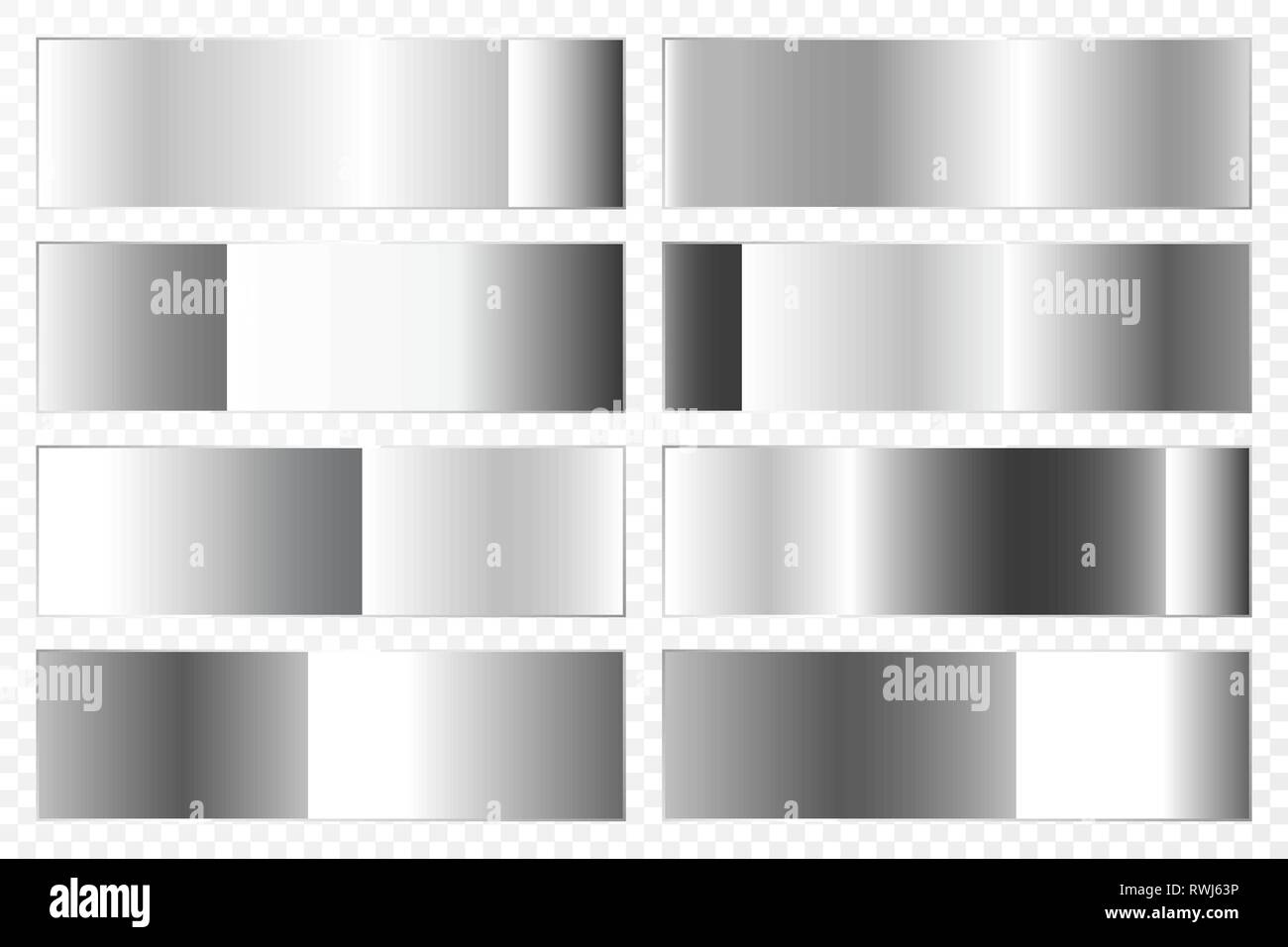 Collection of backgrounds with a metallic gradient. Brilliant plates ...