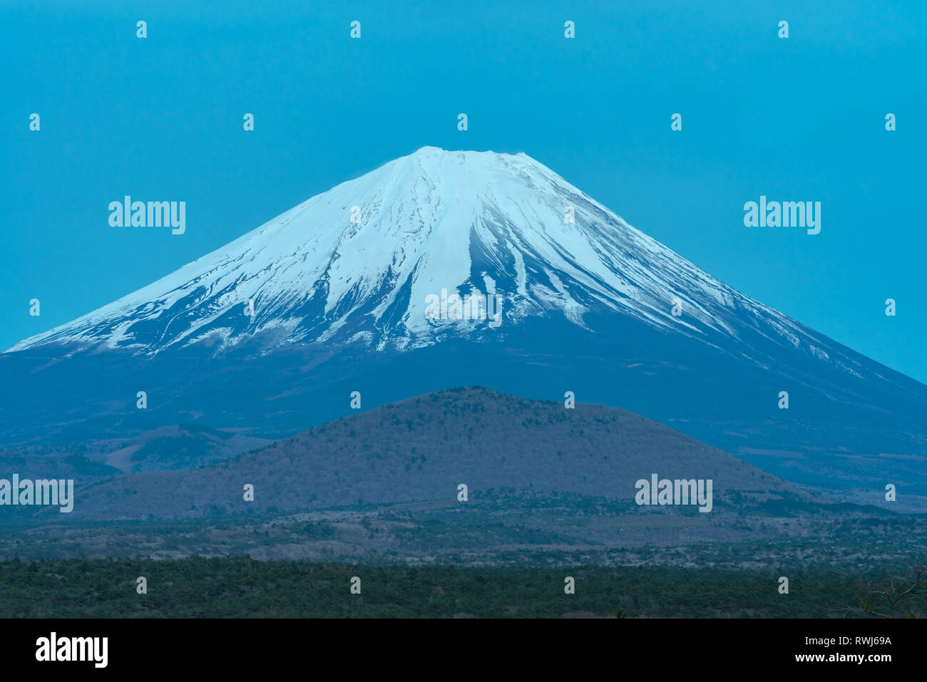 Mount Fuji or Mt. Fuji, the World Heritage, view at Lake Shoji ...