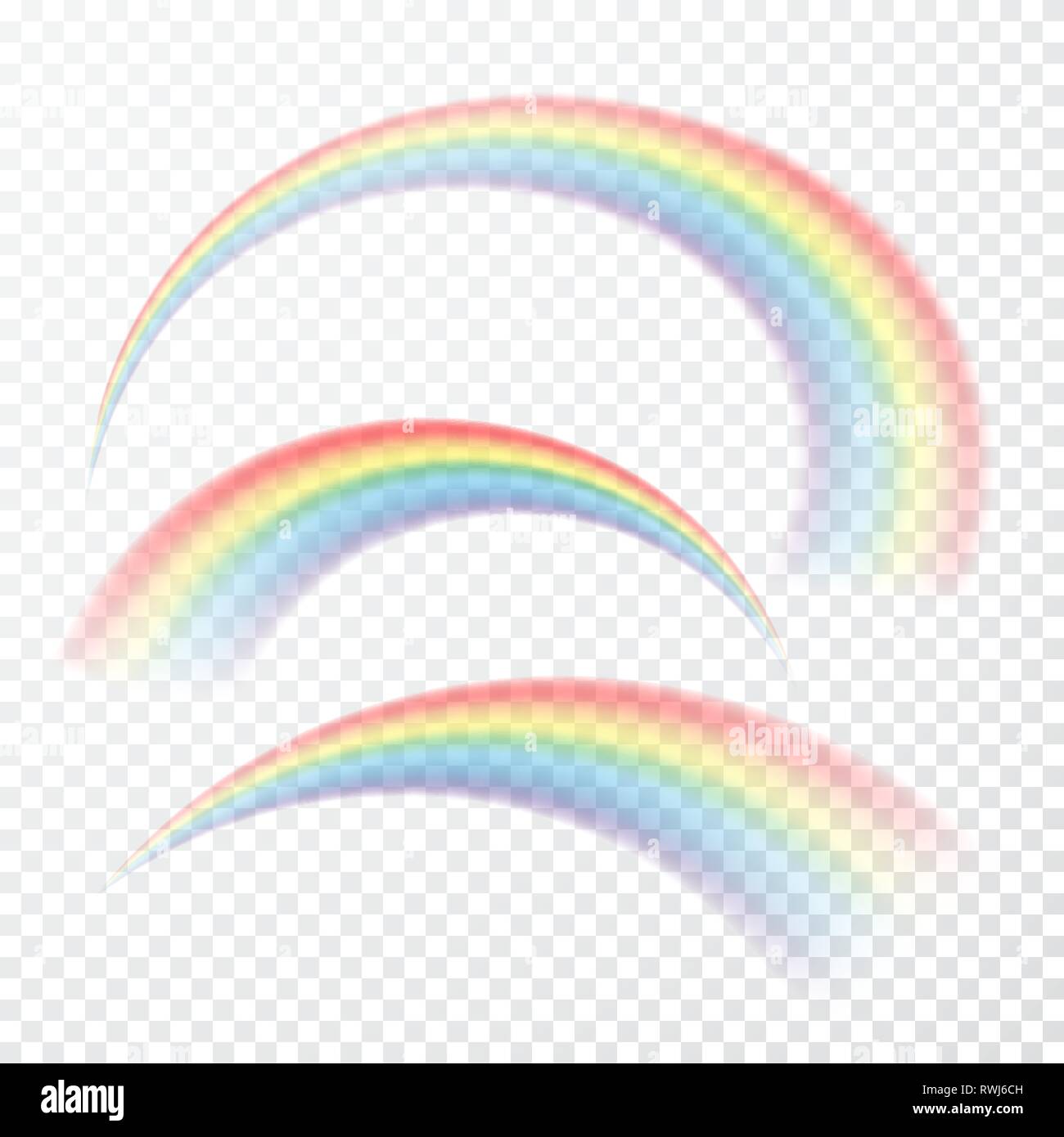 Transparent rainbow. Vector illustration. Realistic raibow on transparent background Stock ...