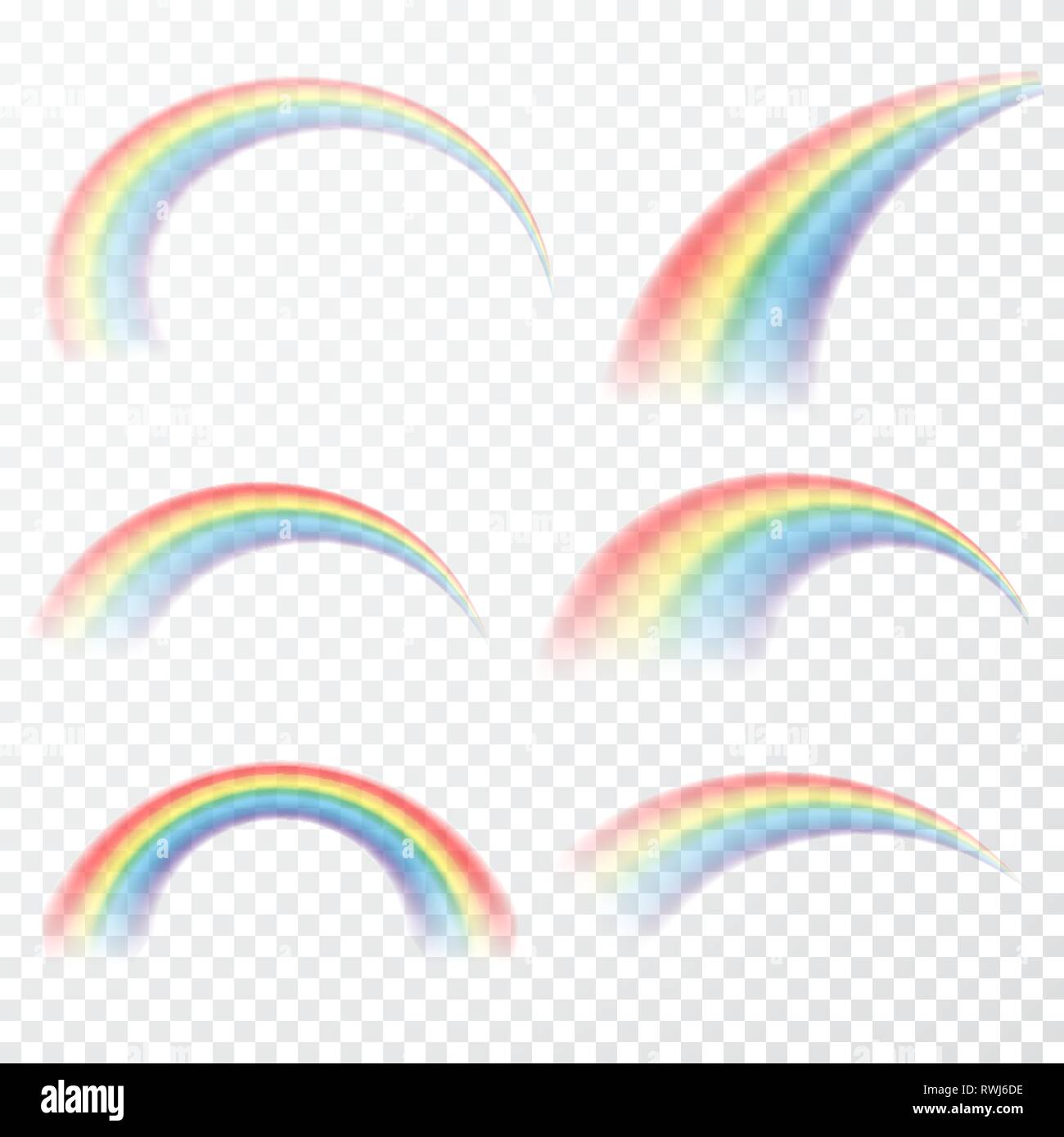 Transparent rainbow. Vector illustration. Realistic raibow on transparent background Stock ...