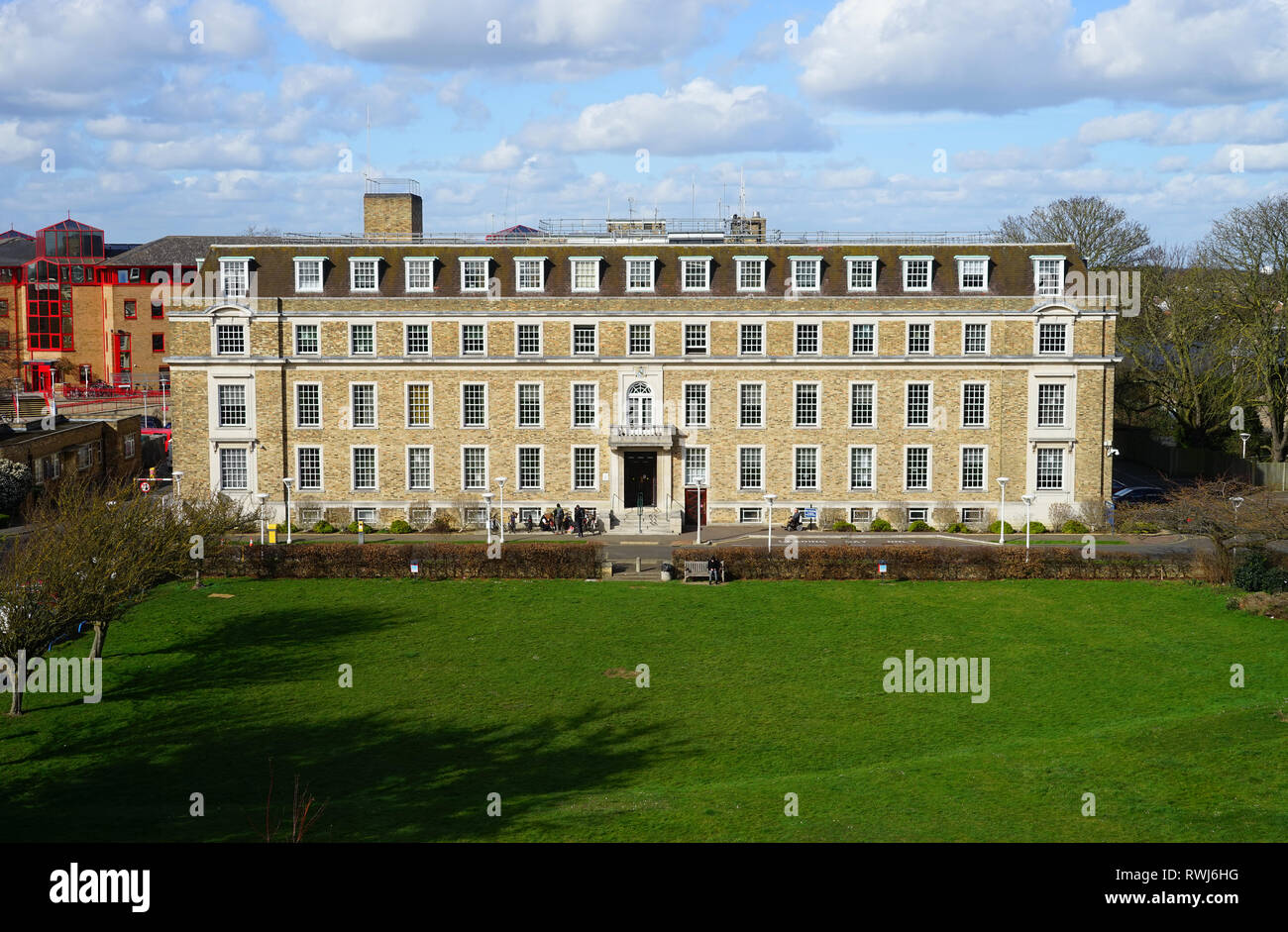 Shire Hall, Cambridge viewed from Castle Mound Stock Photo - Alamy