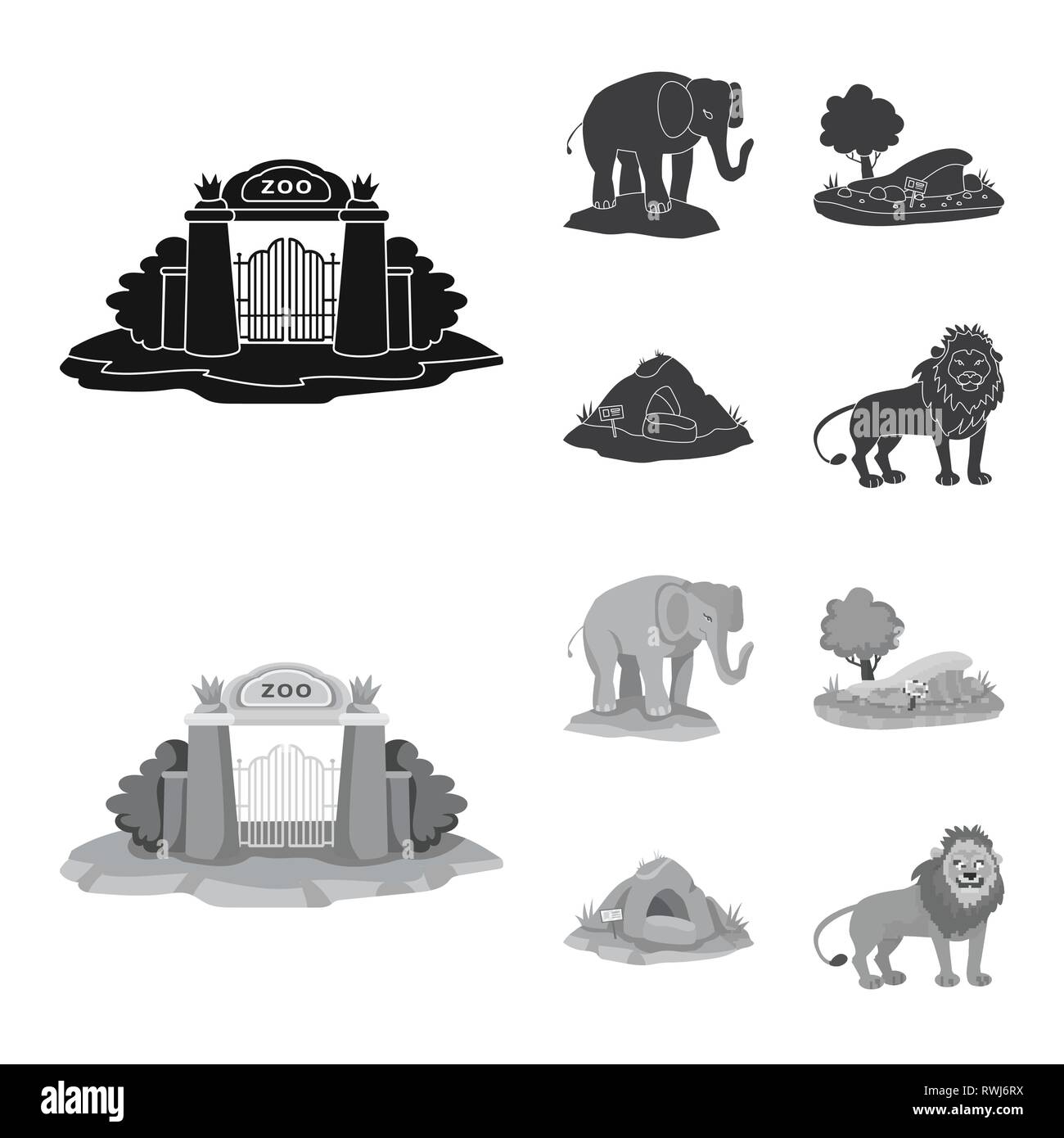 gate,elephant,trees,cave,lion,arch,cute,sand,bear,brick,nursery,mound ...