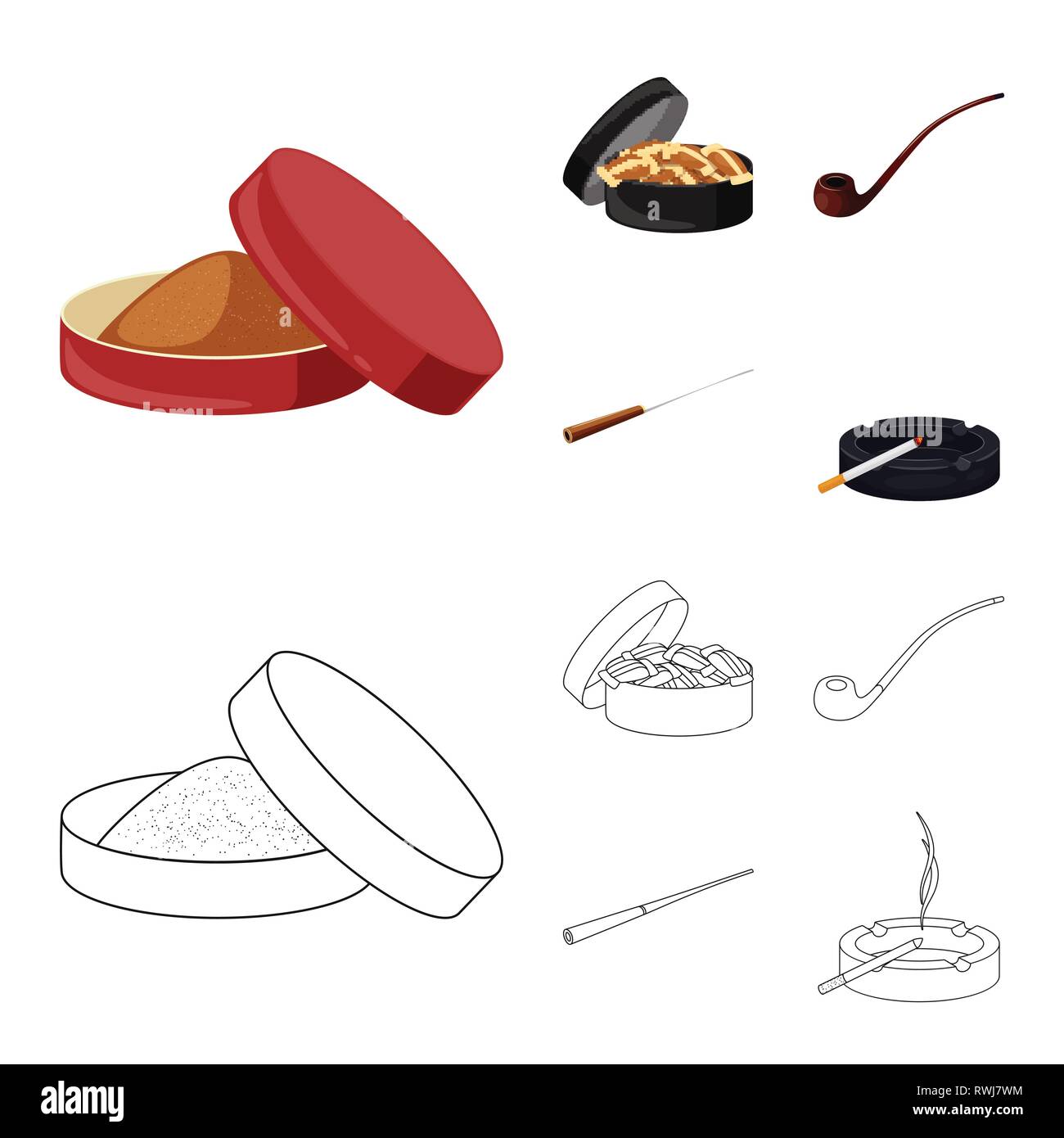 Retro snuff illustration Cut Out Stock Images & Pictures - Alamy