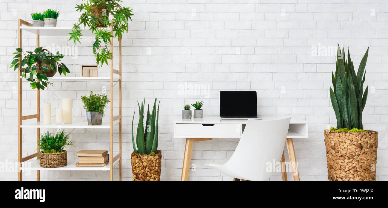 Modern home work place Stock Photo - Alamy