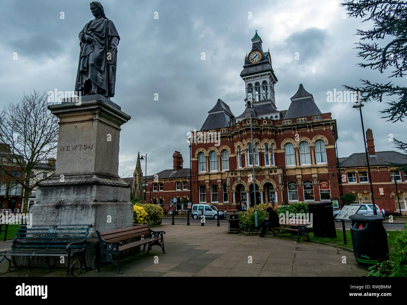Grantham, Lancashire. 6th Mar 2019. UK Weather: Grey storm clouds and ...