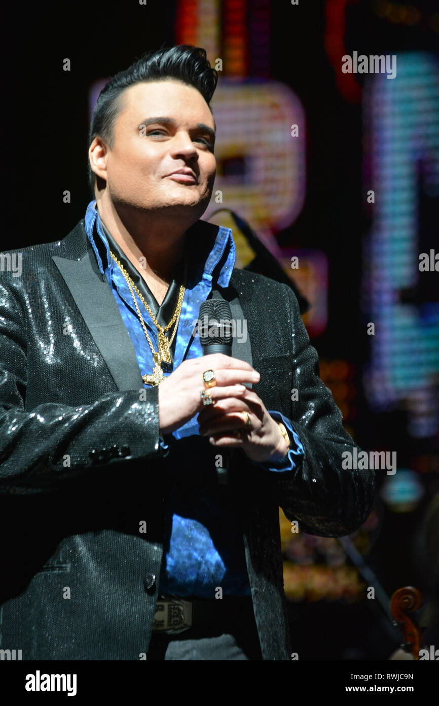 Moscow, Russia. 6th Mar 2019. Concert in memory of Elvis Presley in ...