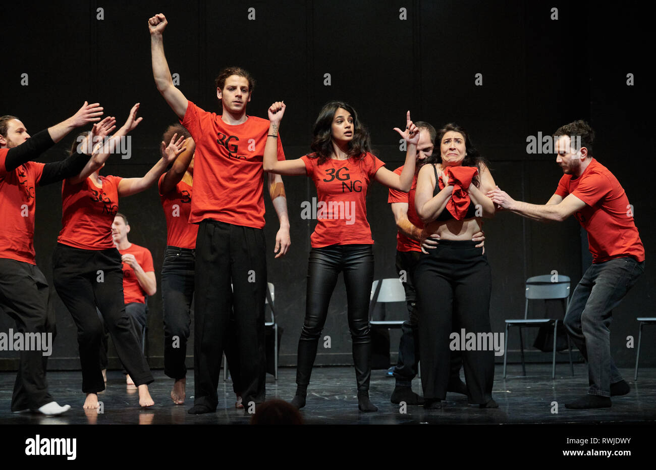 Berlin, Germany. 06th Mar, 2019. The actress Orit Nahmias took off her ...