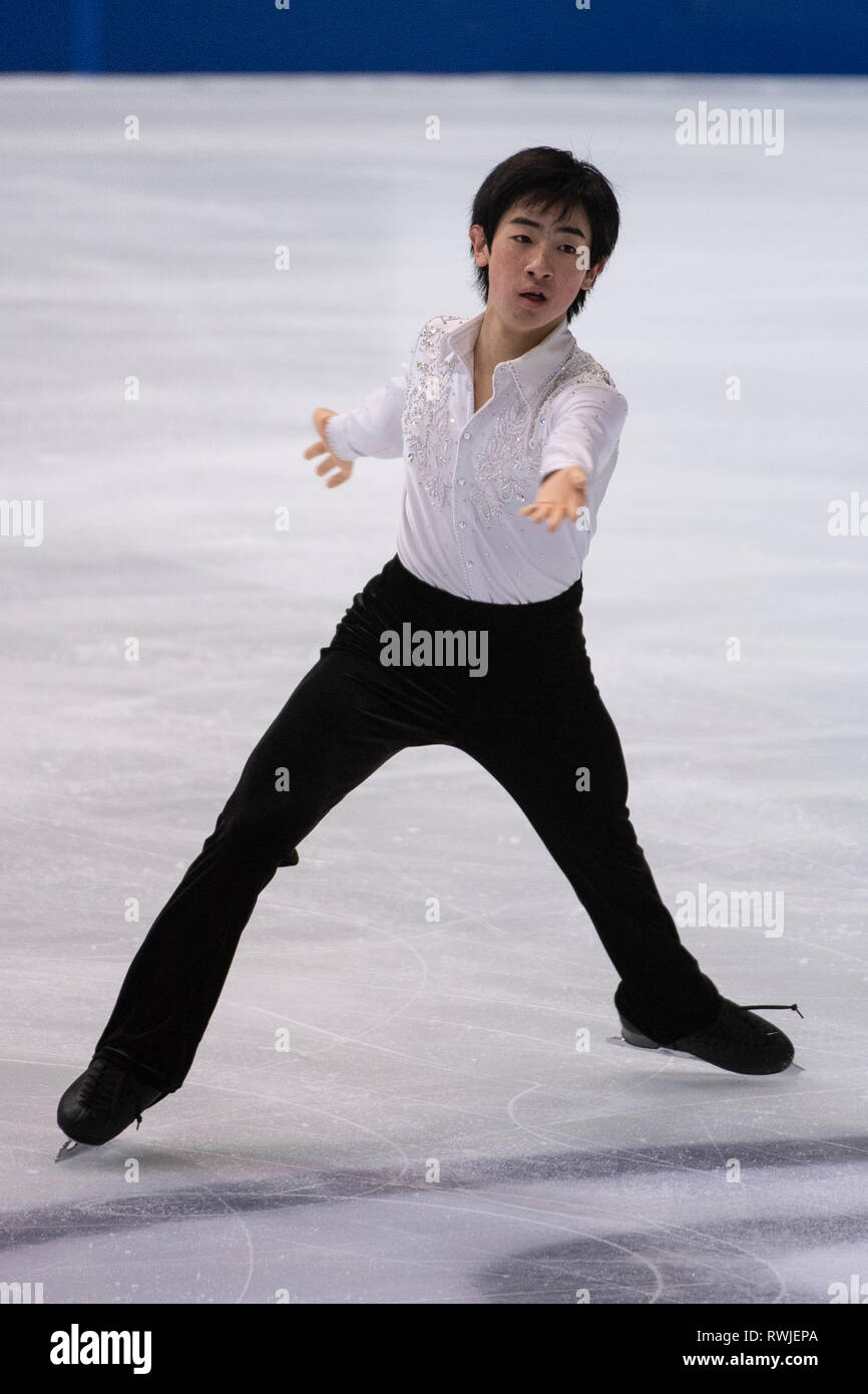 Tatsuya Tsuboi of Japan during the ISU World Junior Figure Skating ...