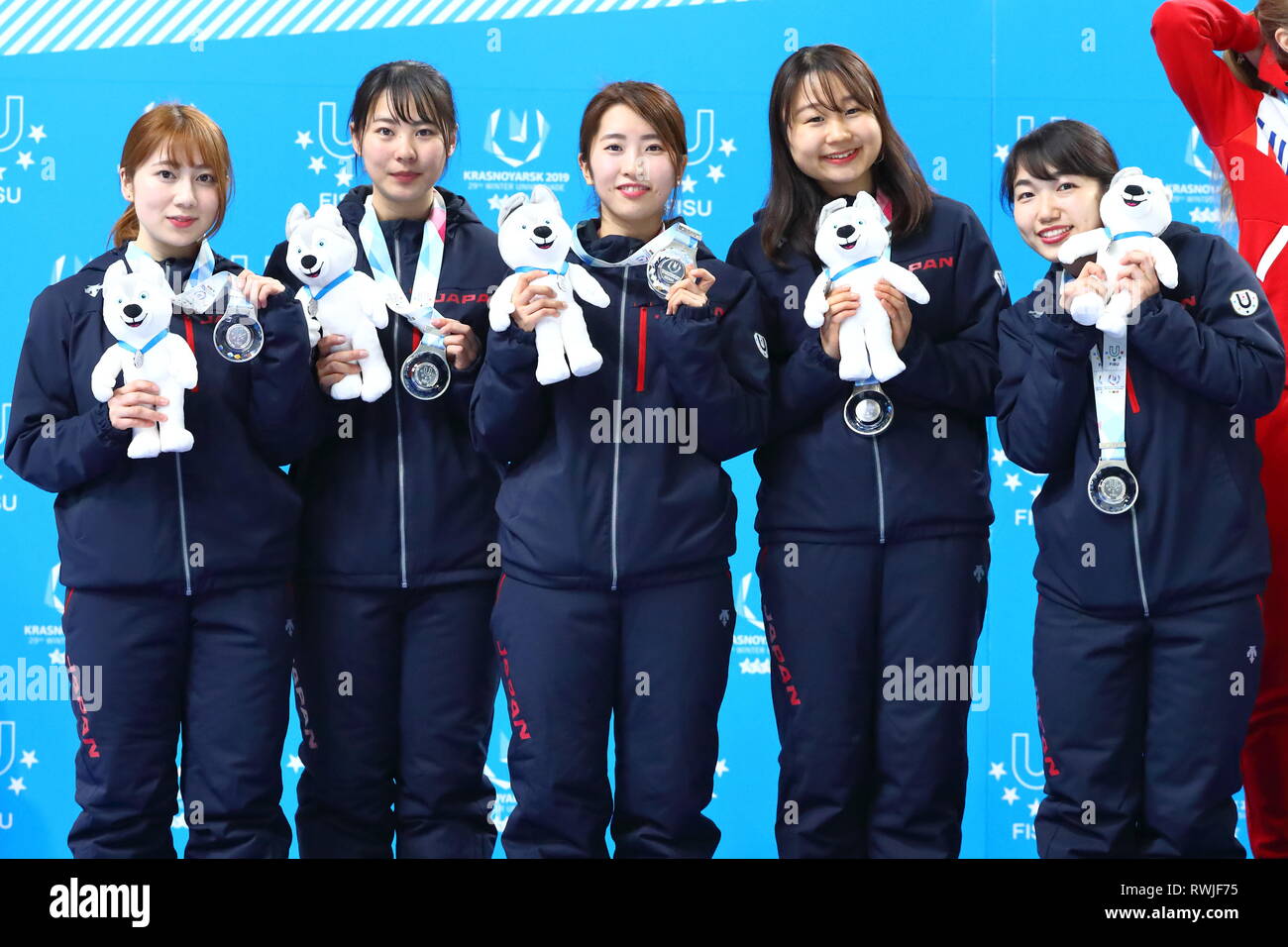 Arena Sever, Krasnoyarsk, Russia. 6th Mar, 2019. (L-R) Miwako Yamaura ...