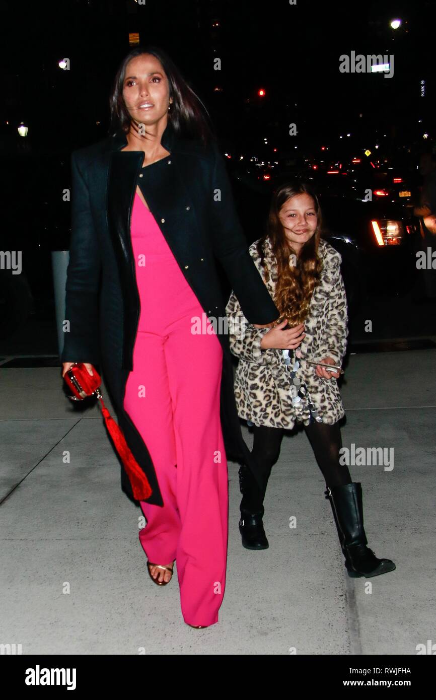 Padma lakshmi and krishna thea lakshmi dell hi-res stock photography ...
