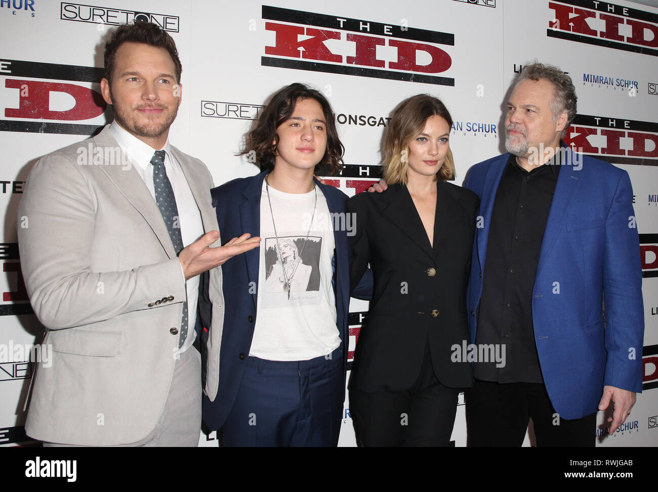 Hollywood, Ca. 6th Mar, 2019. Chris Pratt, Jake Schur, Leila George ...