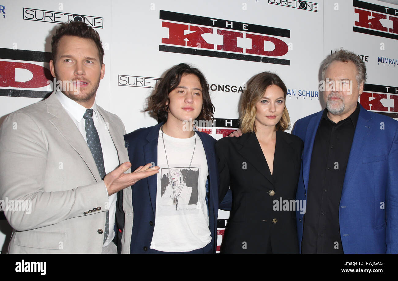 Hollywood, Ca. 6th Mar, 2019. Chris Pratt, Jake Schur, Leila George ...