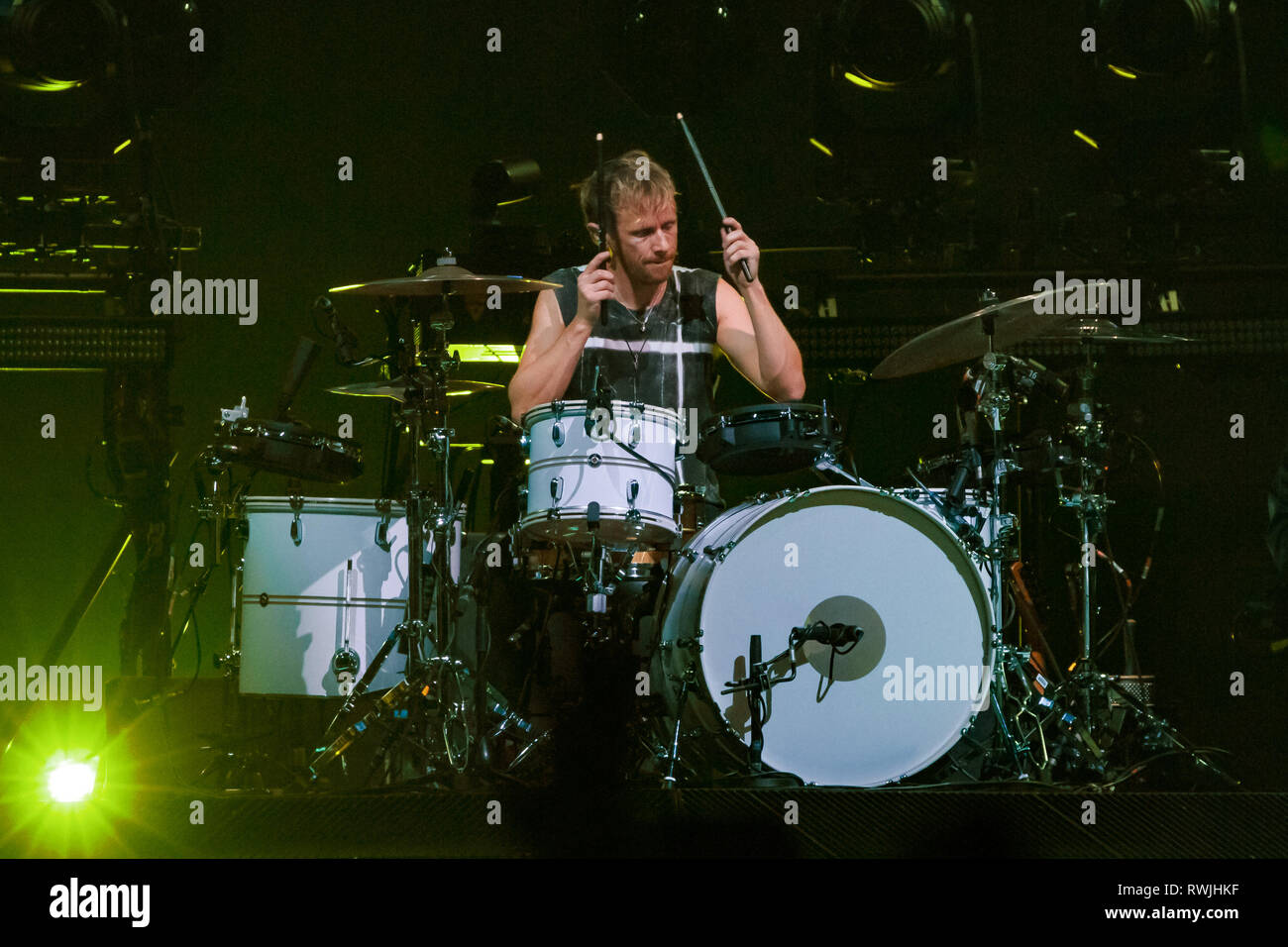 San Diego, California, USA. 6th Mar, 2019. Dominic Howard of MUSE at ...