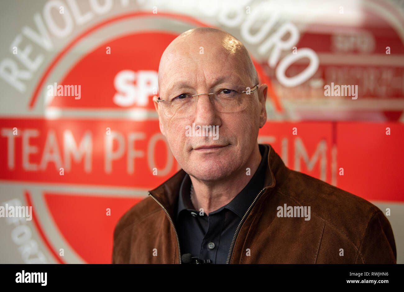 Pforzheim, Germany. 06th Mar, 2019. Uwe Hück, ex-Porsche ...
