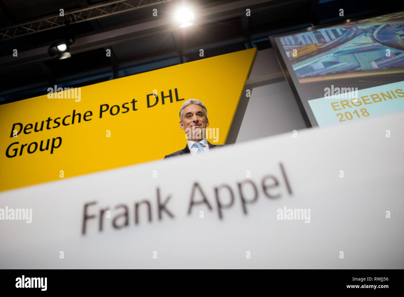 Bonn, Germany. 07th Mar, 2019. Frank Appel, CEO of Deutsche Post DHL ...