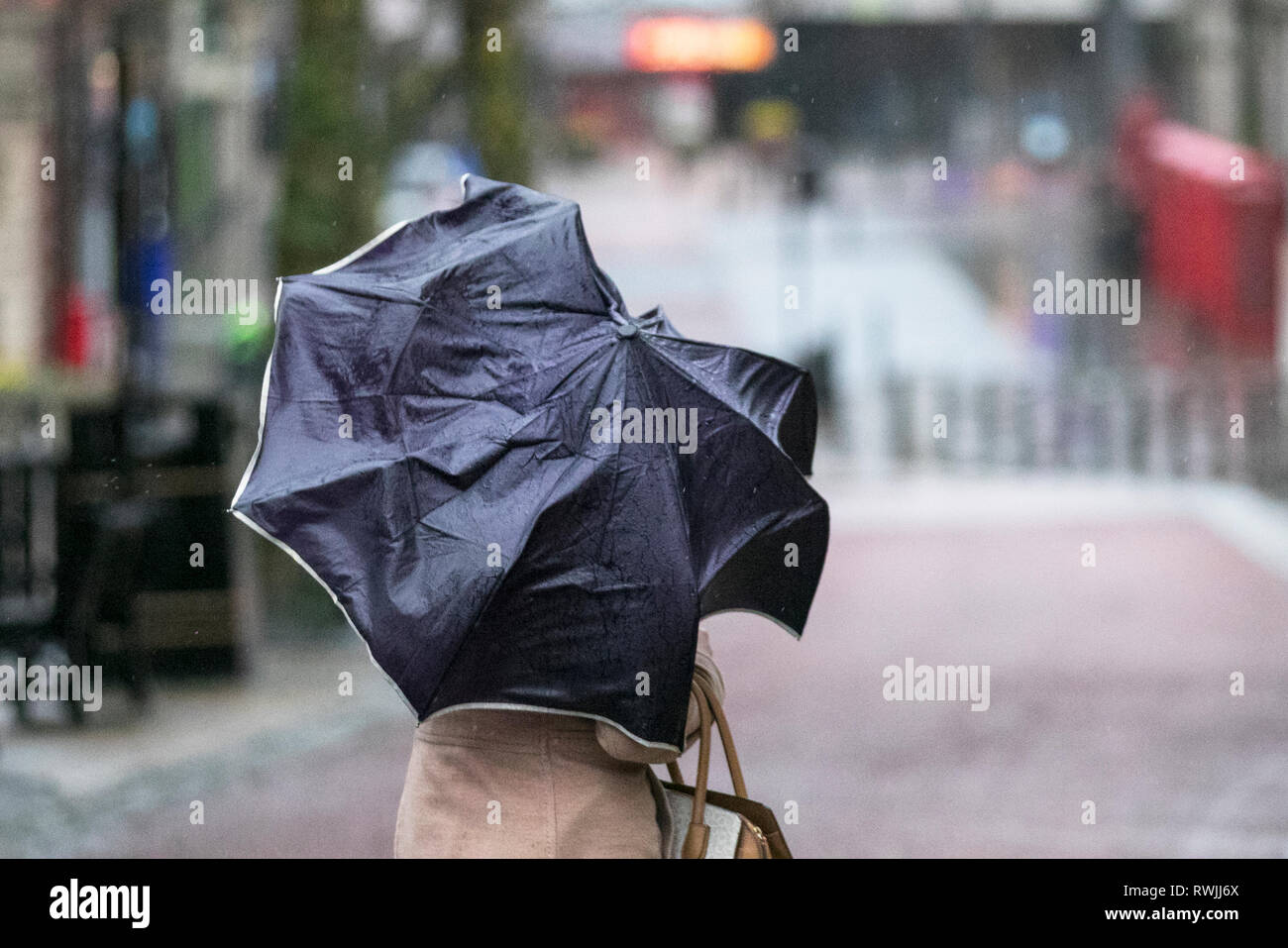 Preston, Lancashire. 7th March, 2019. UK Weather. Cold, Blustery ...