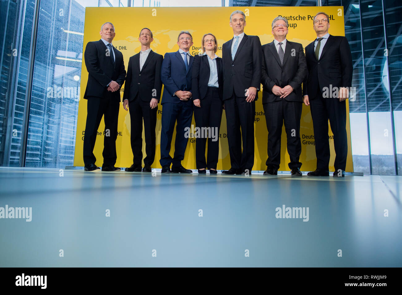 Bonn, Germany. 07th Mar, 2019. The Board of Management of Deutsche Post ...