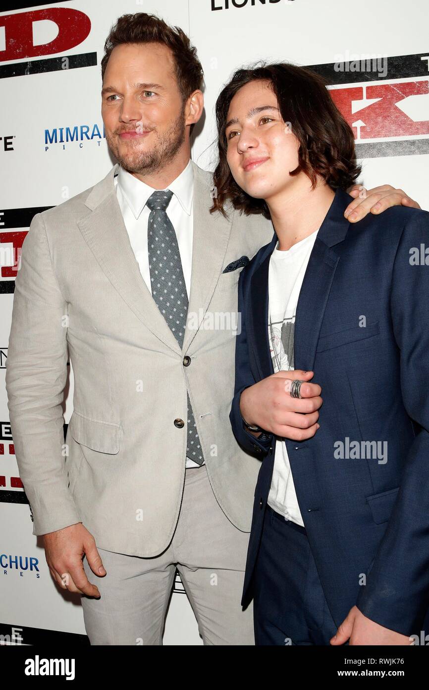 Los Angeles, CA, USA. 6th Mar, 2019. Chris Pratt, Jake Schur at ...