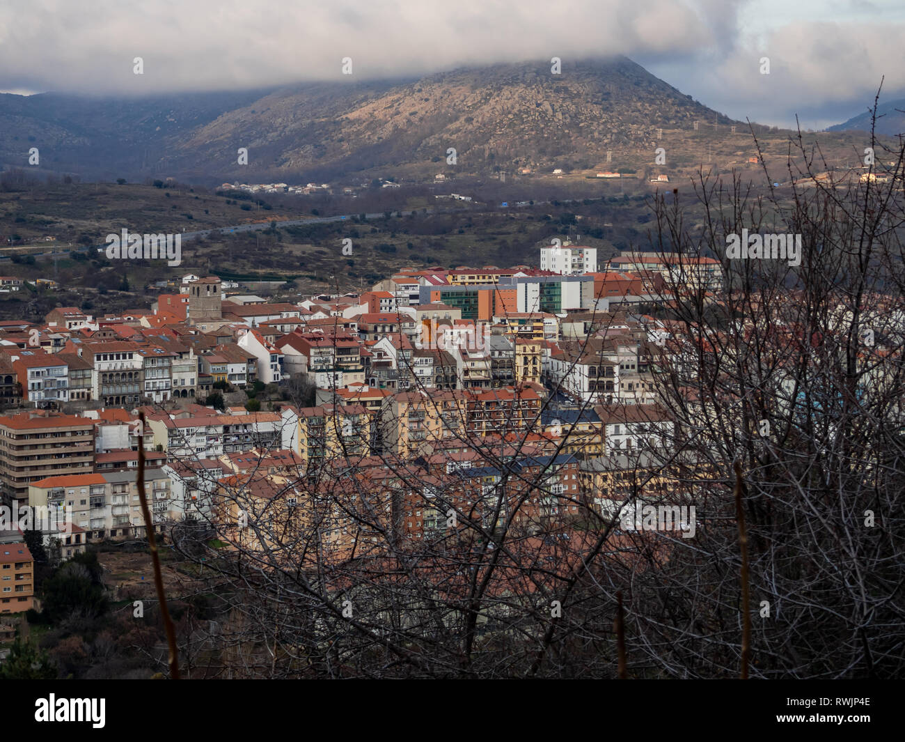Aerial view of the mountain village Bejar (Salamanca Stock Photo - Alamy