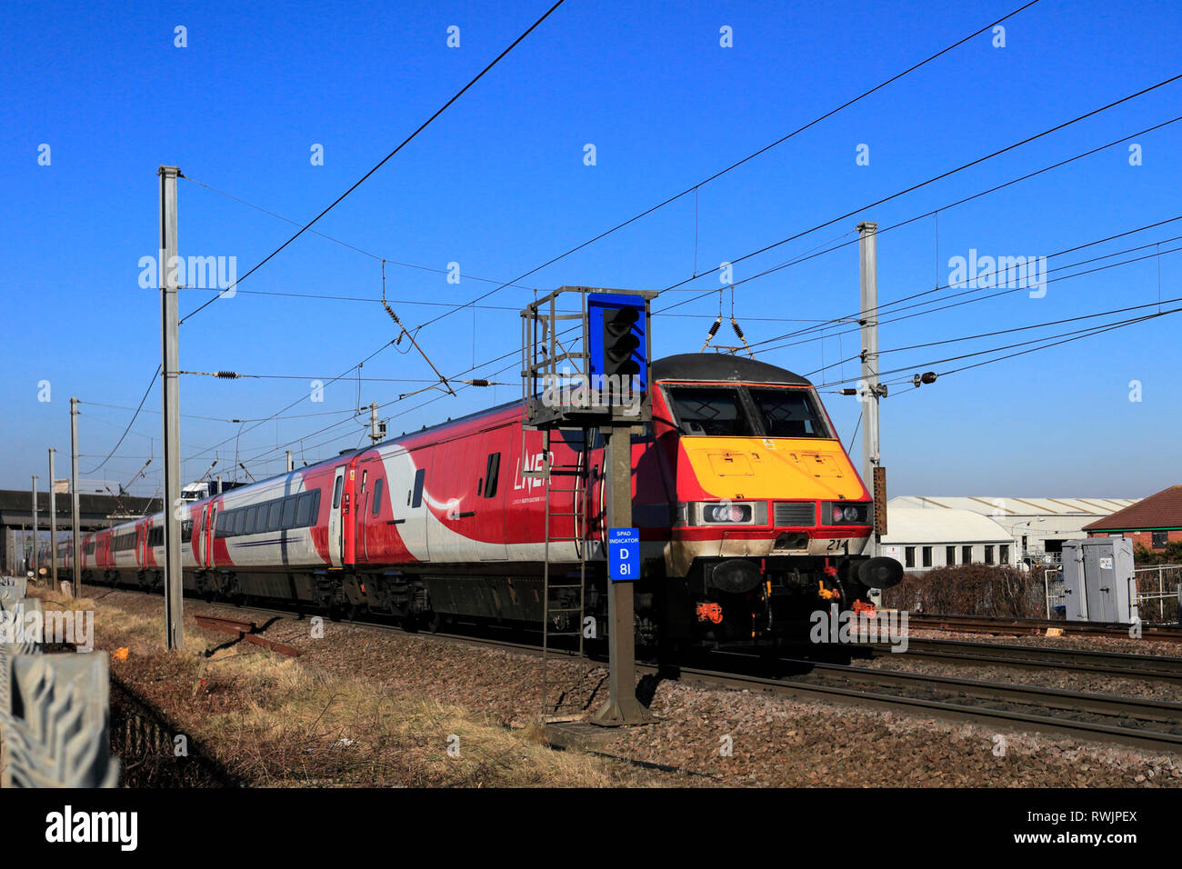 82224 LNER train, passing SPAD Signal, London and North Eastern Railway ...
