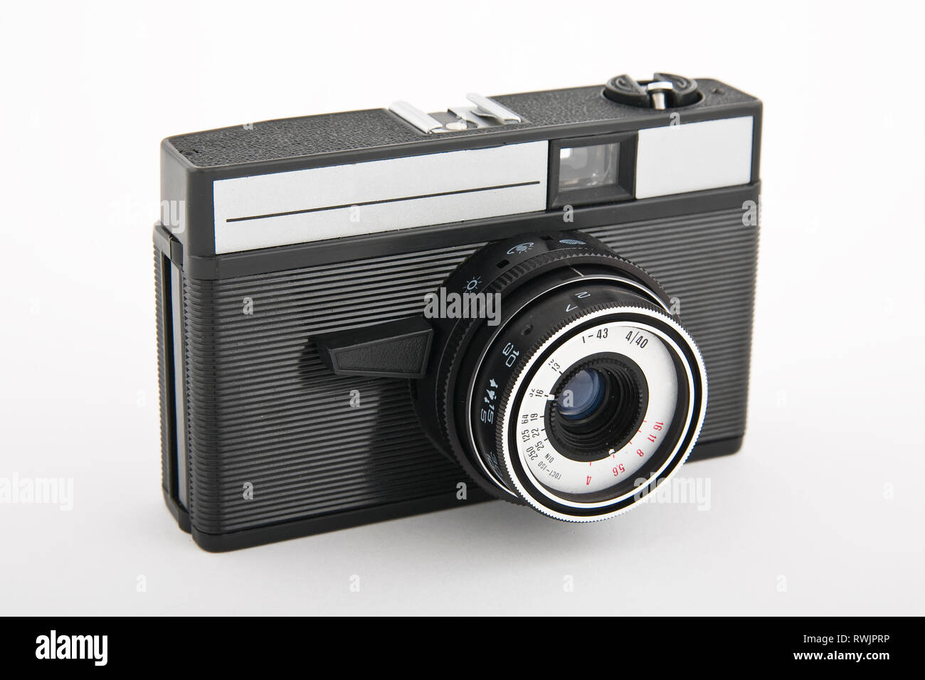 old russian camera on light background Stock Photo - Alamy