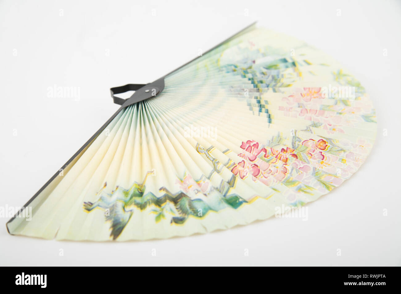 asian fan isolated on white background Stock Photo - Alamy