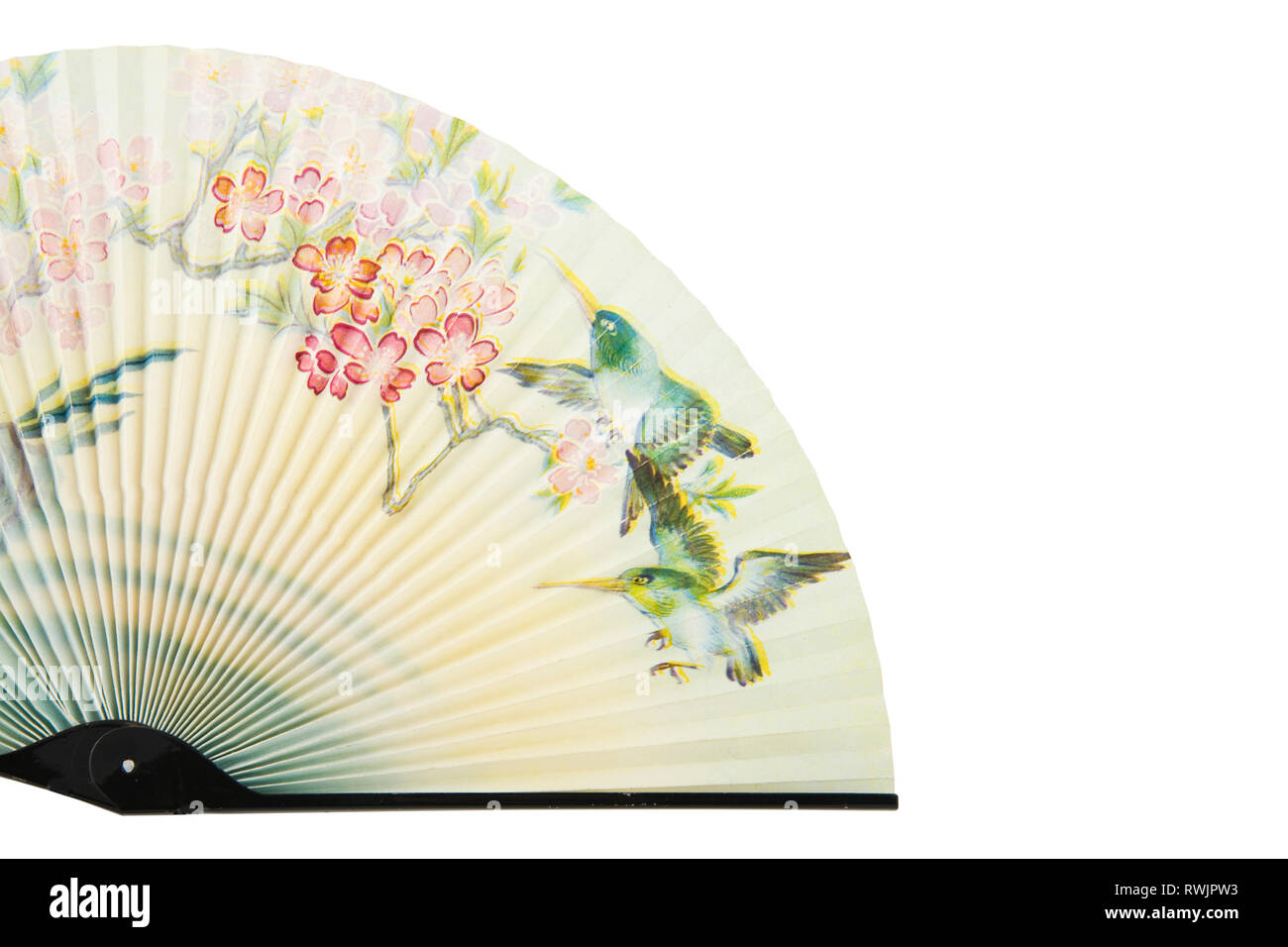 asian fan isolated on white background Stock Photo - Alamy