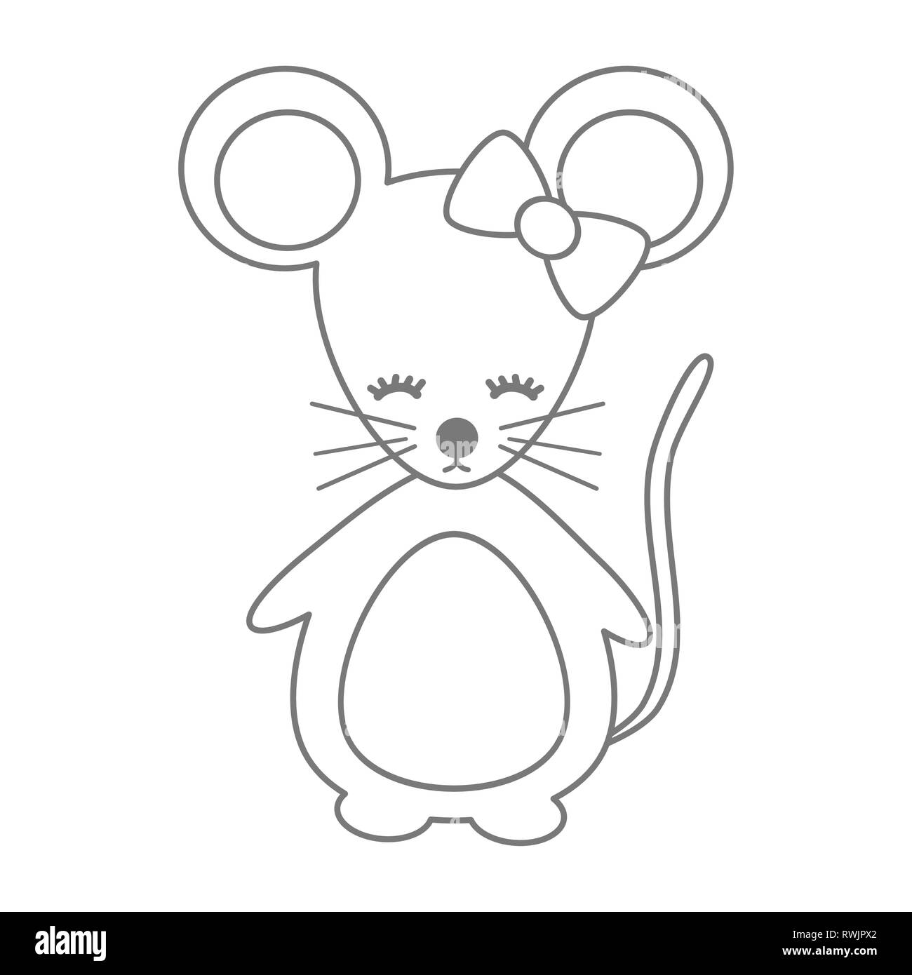 Mouse Cartoon Black And White Mouse Cartoon Black And White Stock