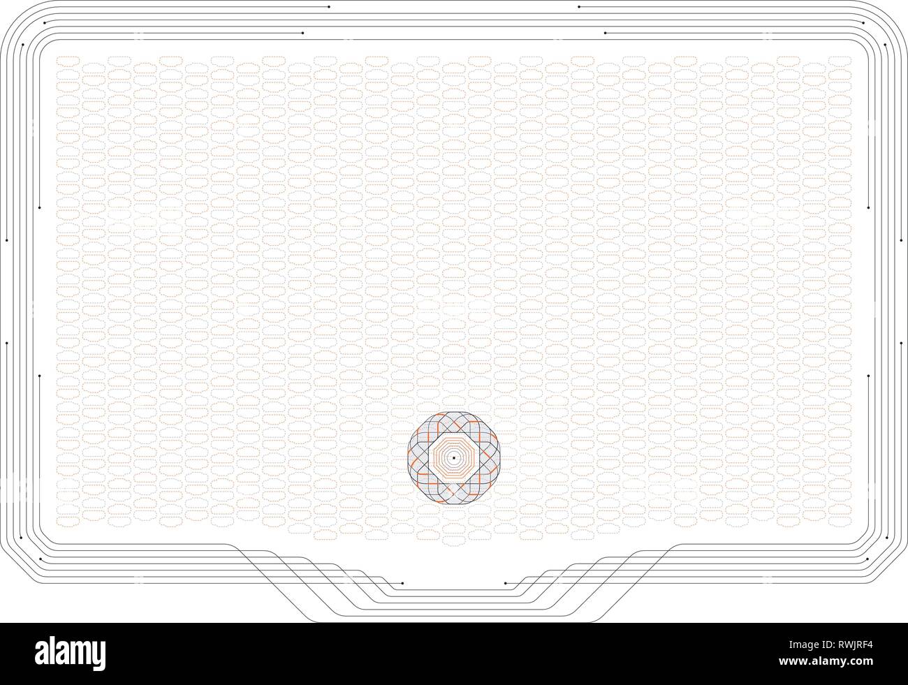Technology Certificate Horizontal Background Vector Illustration Stock ...