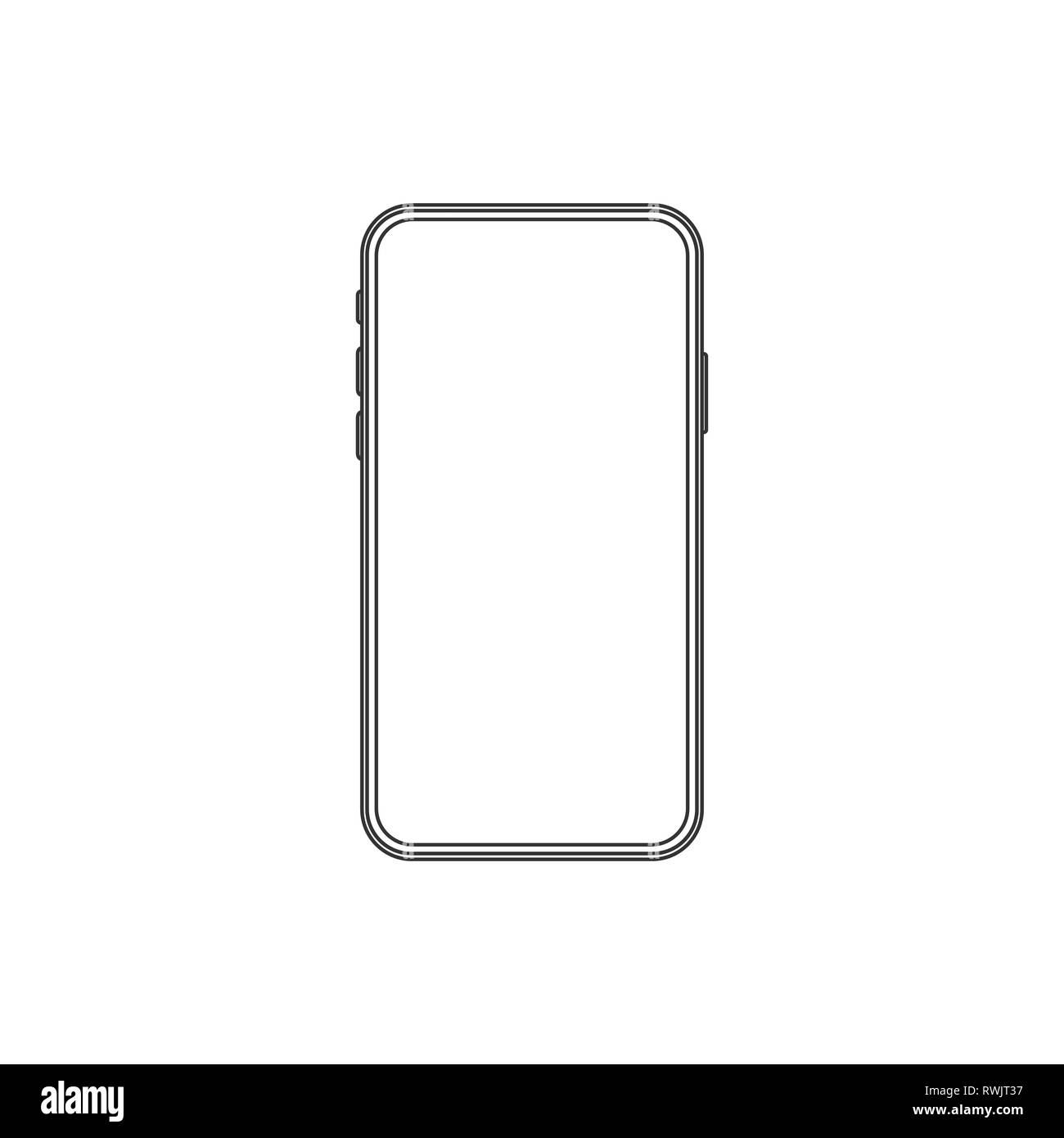 Vector illustration, flat design. Mobile phone smartphone Stock Vector ...