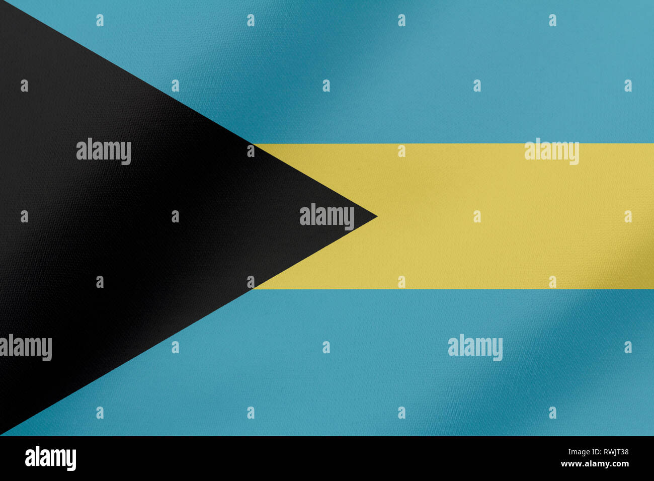 Beautiful Bahamas waving flag illustration Stock Photo - Alamy