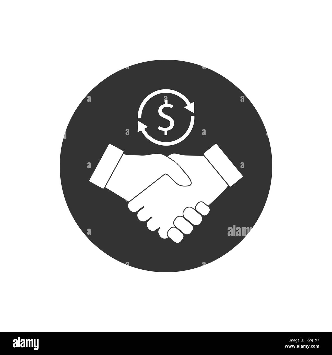 Business handshare icon. Vector illustration flat Stock Vector Image ...