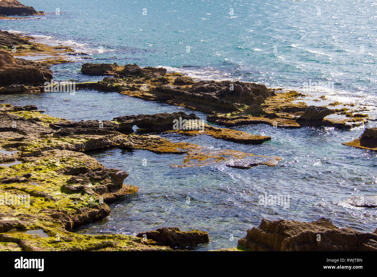 Ancient roman ruins, Banos de la Reina, the Baths of the Queen in Calpe ...