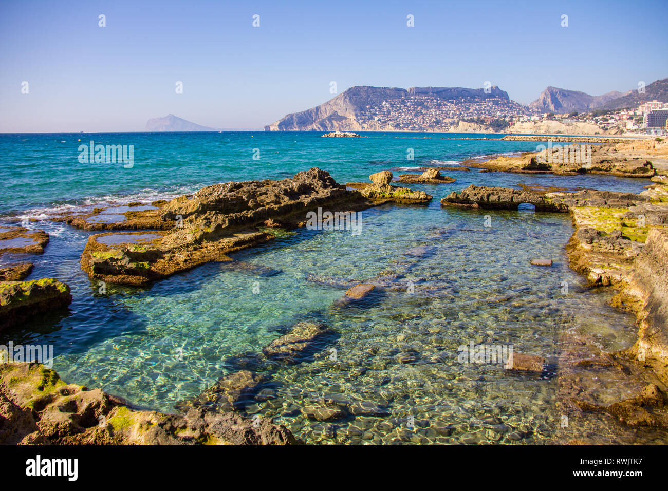 Ancient roman ruins, Banos de la Reina, the Baths of the Queen in Calpe ...