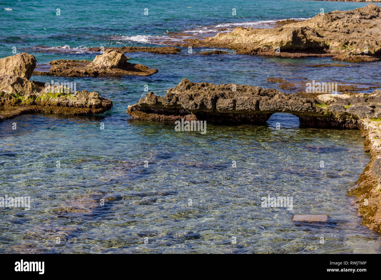 Ancient roman ruins, Banos de la Reina, the Baths of the Queen in Calpe ...