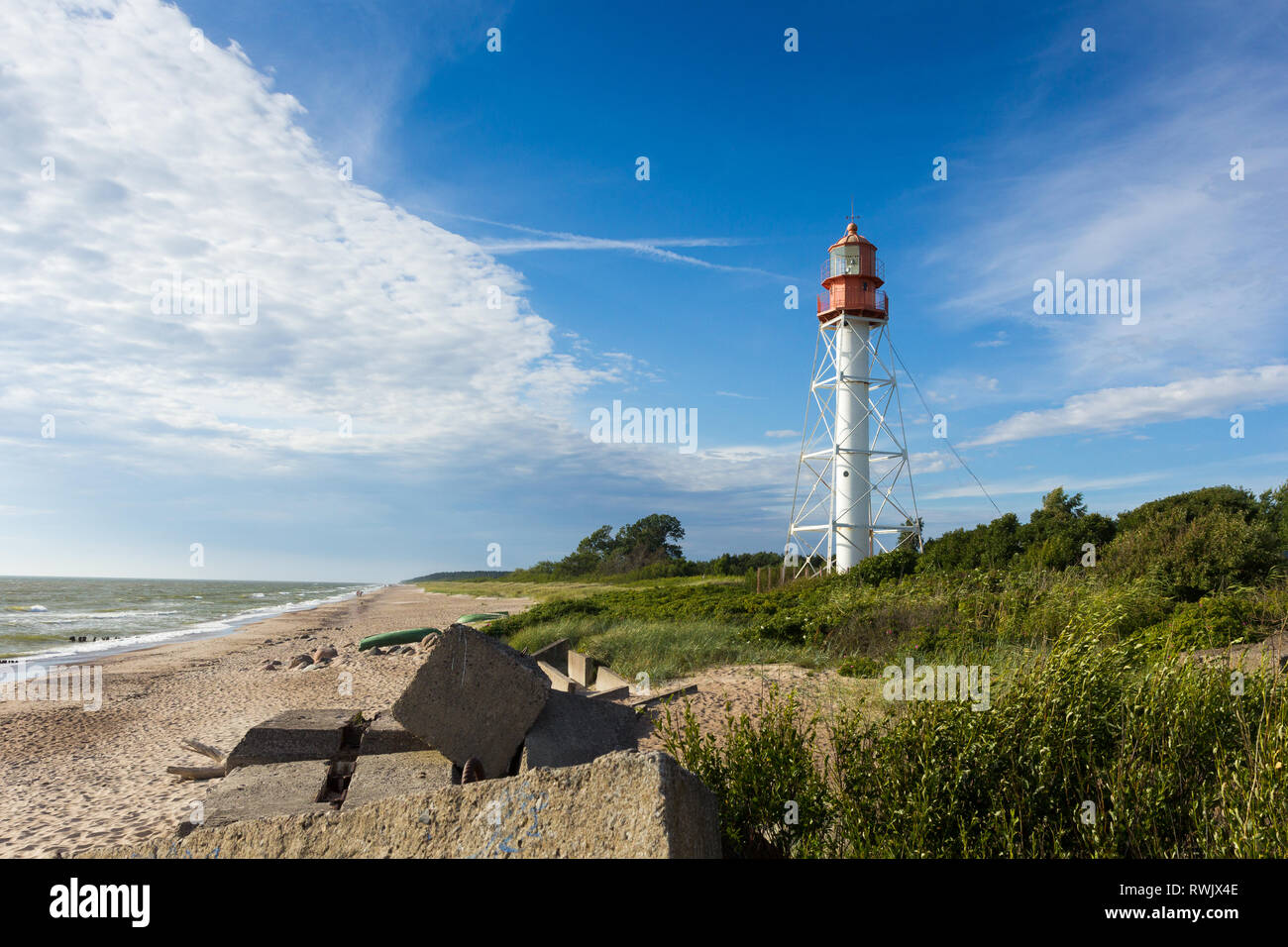The Pape Lighthouse Stock Photo - Alamy
