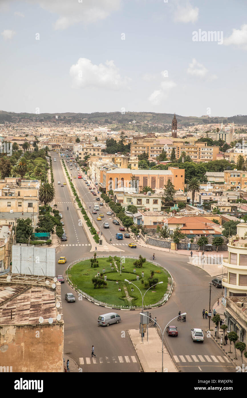 Bird's eye view of Asmara, Eritrea Stock Photo - Alamy