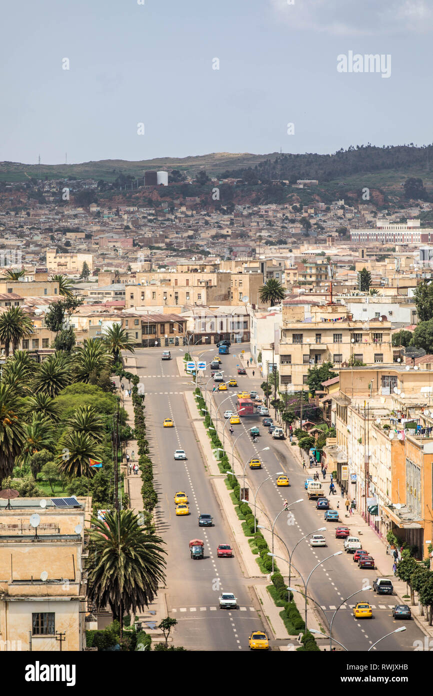 Bird's eye view of Asmara, Eritrea Stock Photo - Alamy