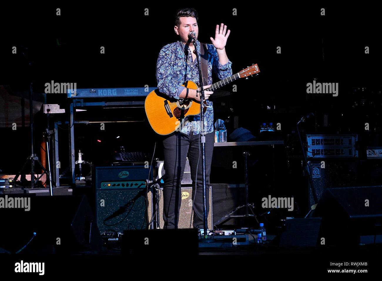 Kingston, USA. 17 Apr, 2016. Jeff LeBlanc, opens up for Boz Scaggs at ...