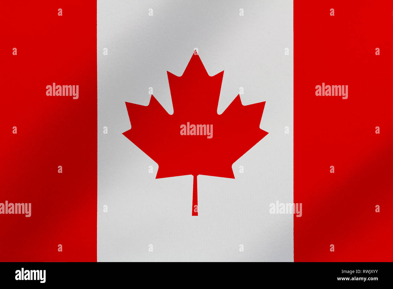 Beautiful CANADA waving flag illustration Stock Photo - Alamy