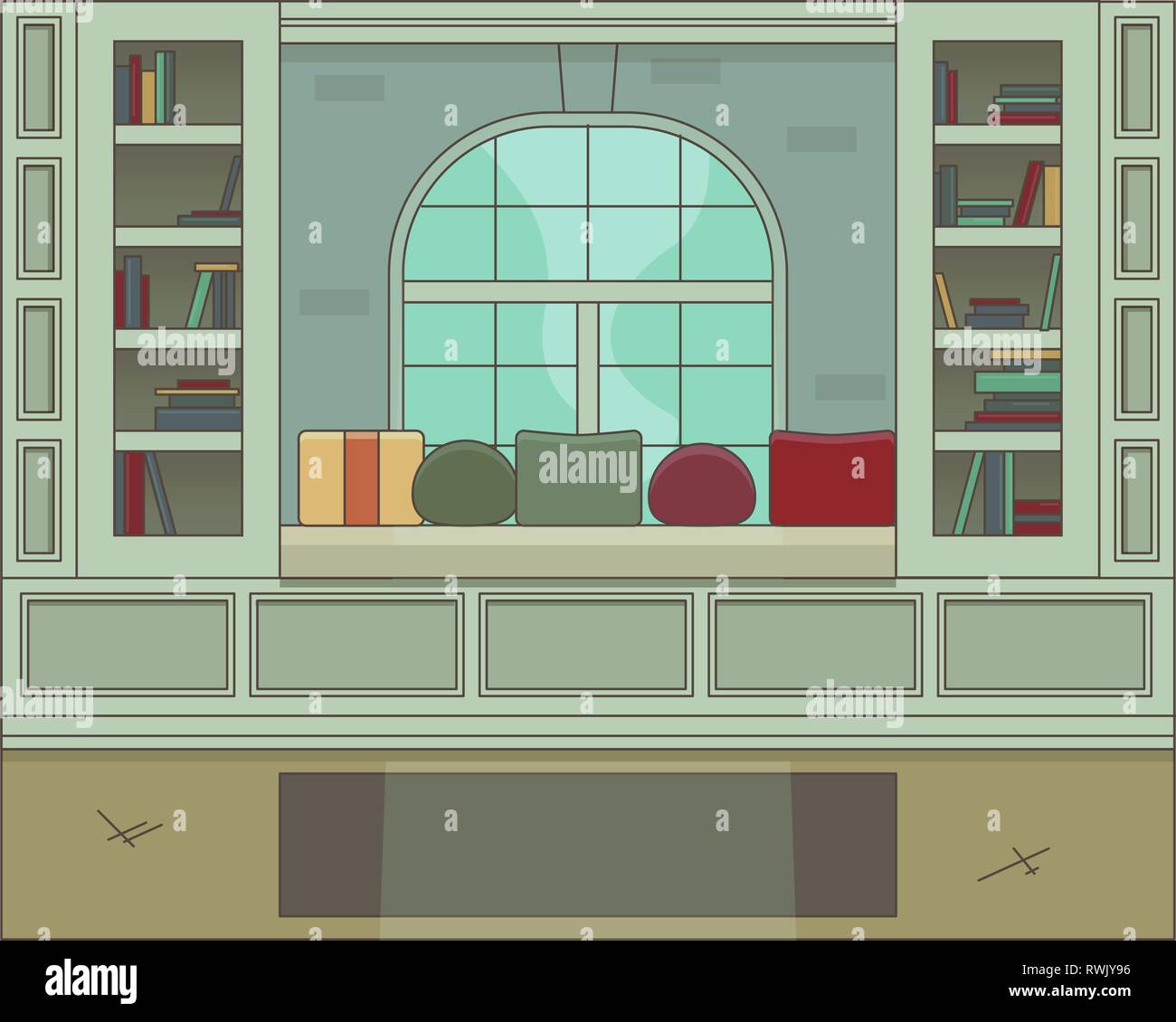 Living room interior vector design Stock Vector Image & Art - Alamy