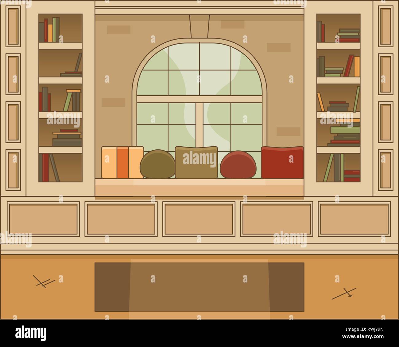 Living room interior vector design Stock Vector Image & Art - Alamy