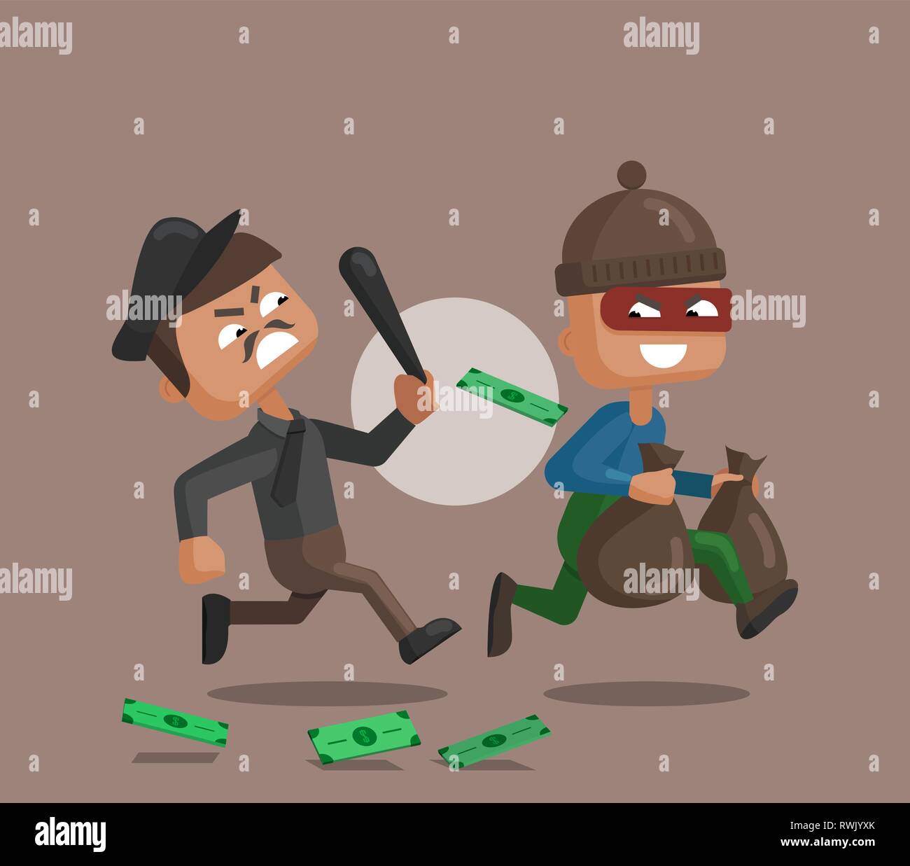 Police catch thief hi-res stock photography and images - Alamy